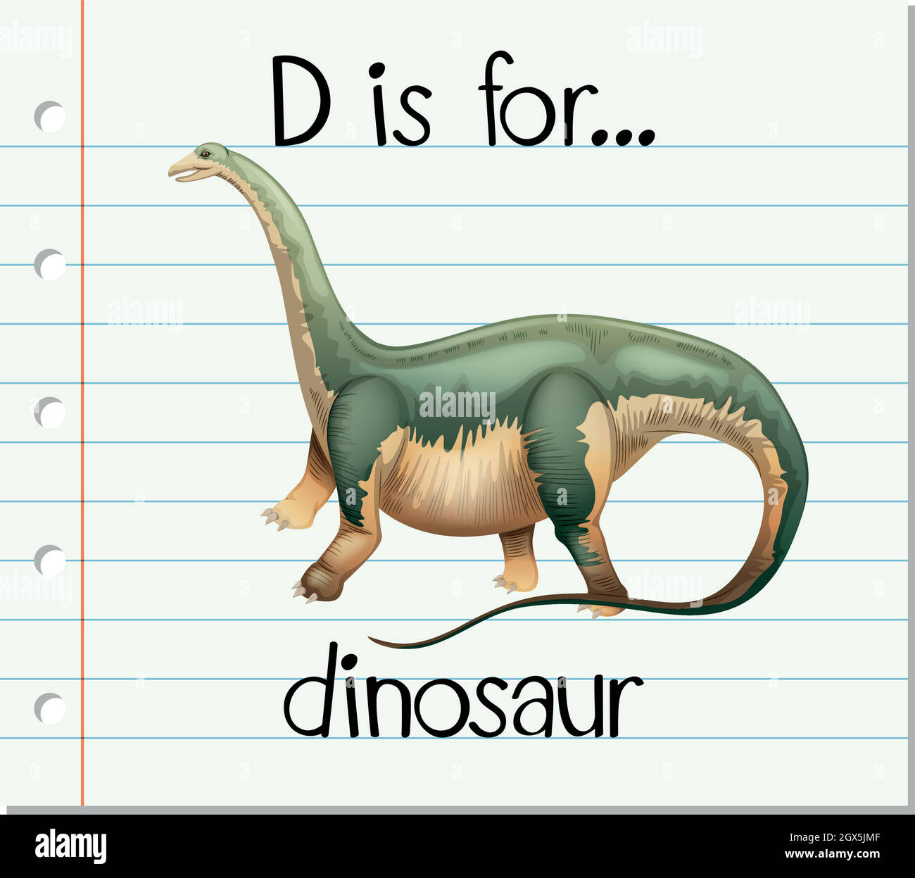 Flashcard letter D is for dinosaur Stock Vector Image & Art - Alamy