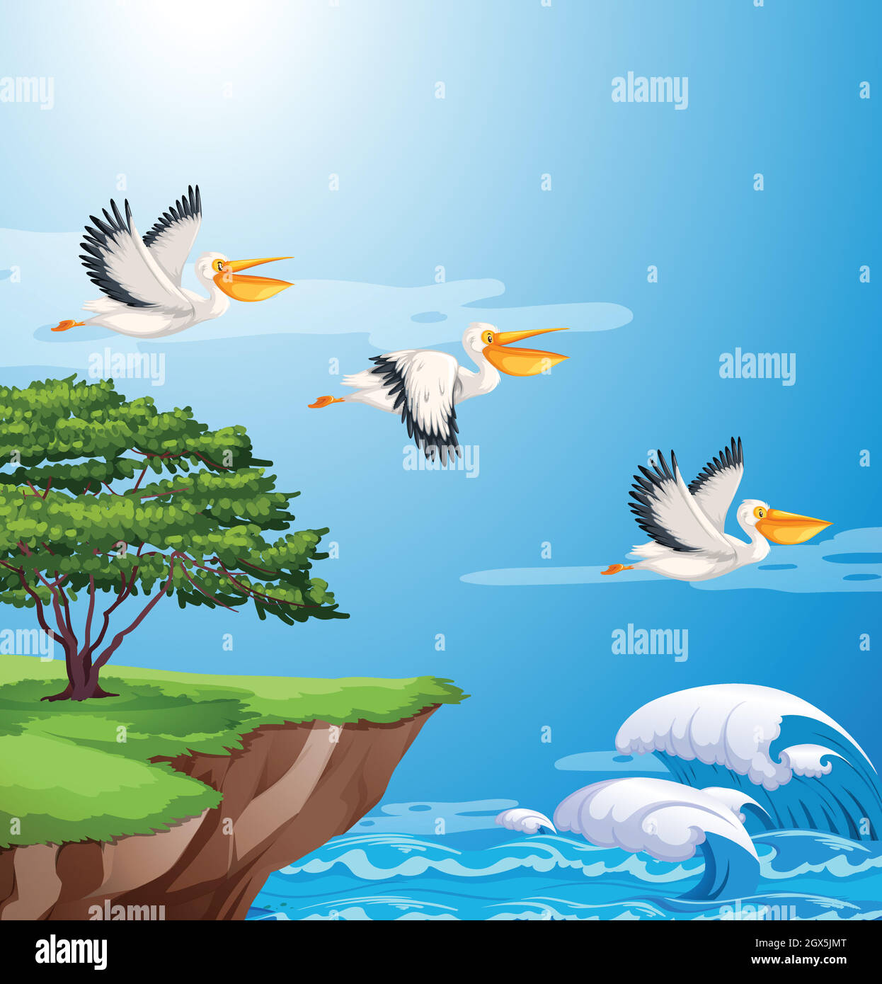 Bird on sky white Stock Vector Images - Alamy