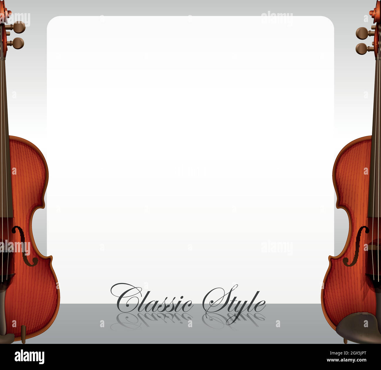 Border design with violins Stock Vector Image & Art - Alamy