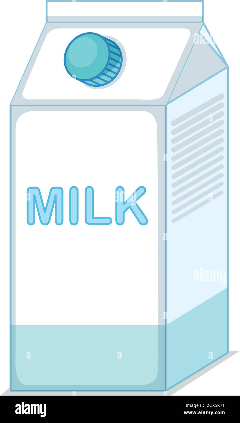 Milk carton illustration Stock Vector Images - Alamy