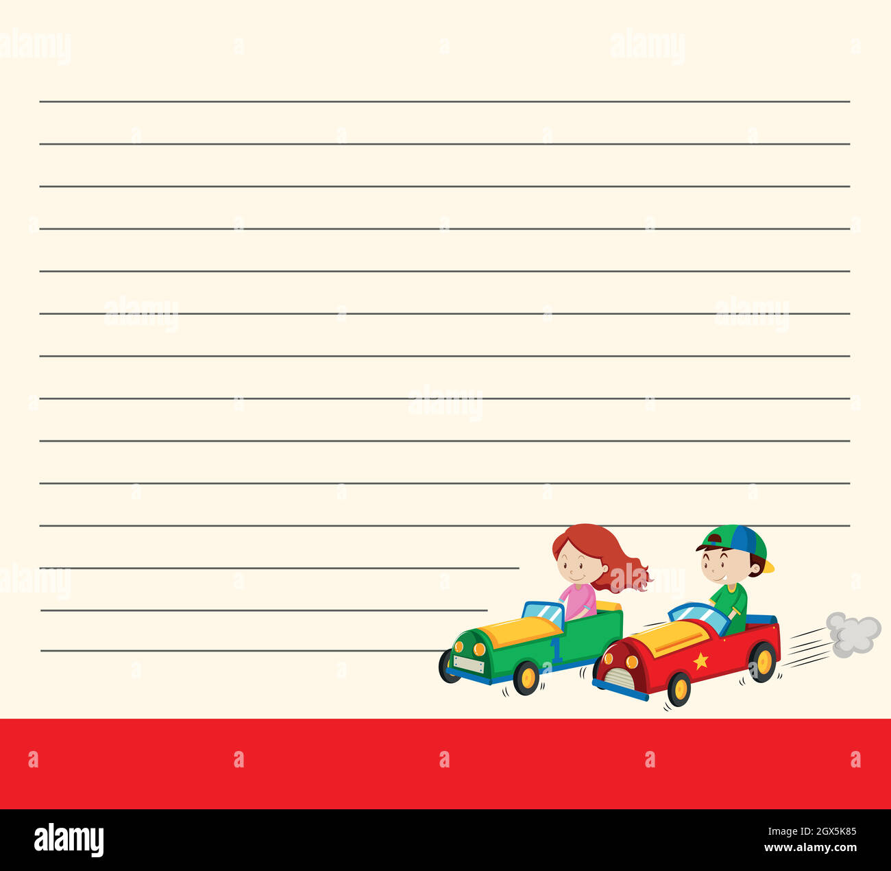 Kids racing cars Stock Vector Images - Alamy