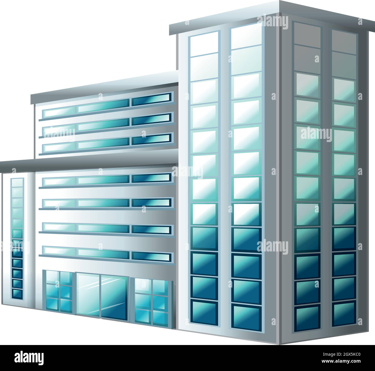 Office building on white background Stock Vector Image & Art - Alamy