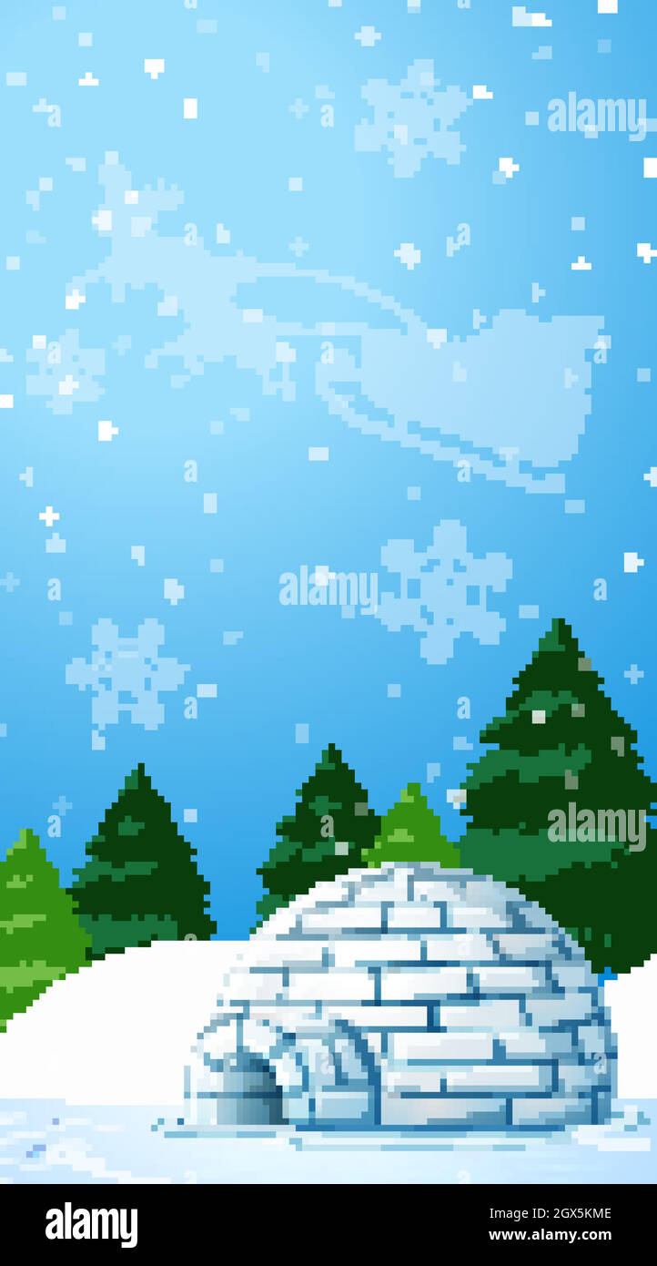 Background scene snow in Stock Vector Images - Alamy