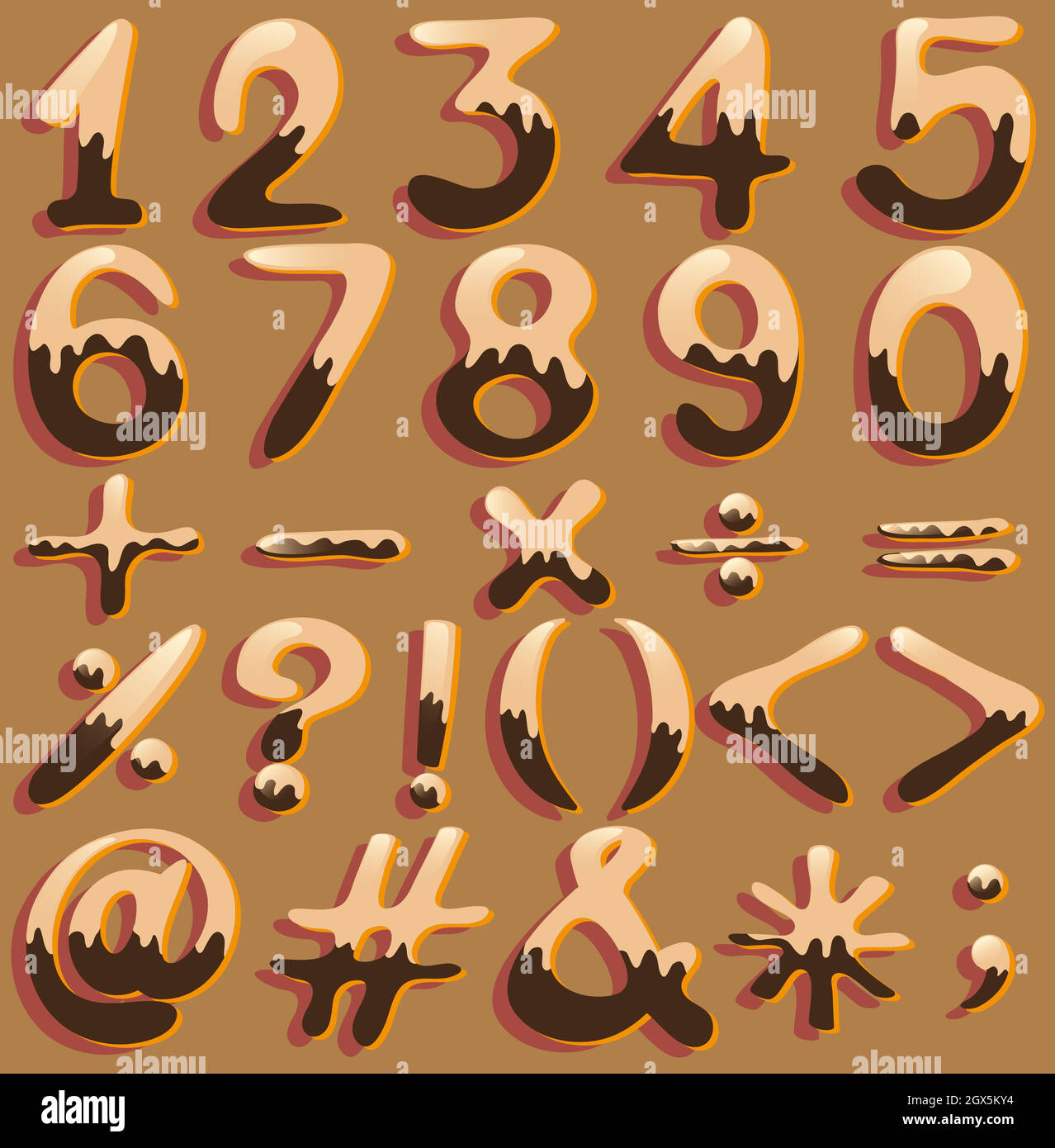 Numerical figures and signs Stock Vector Image & Art - Alamy