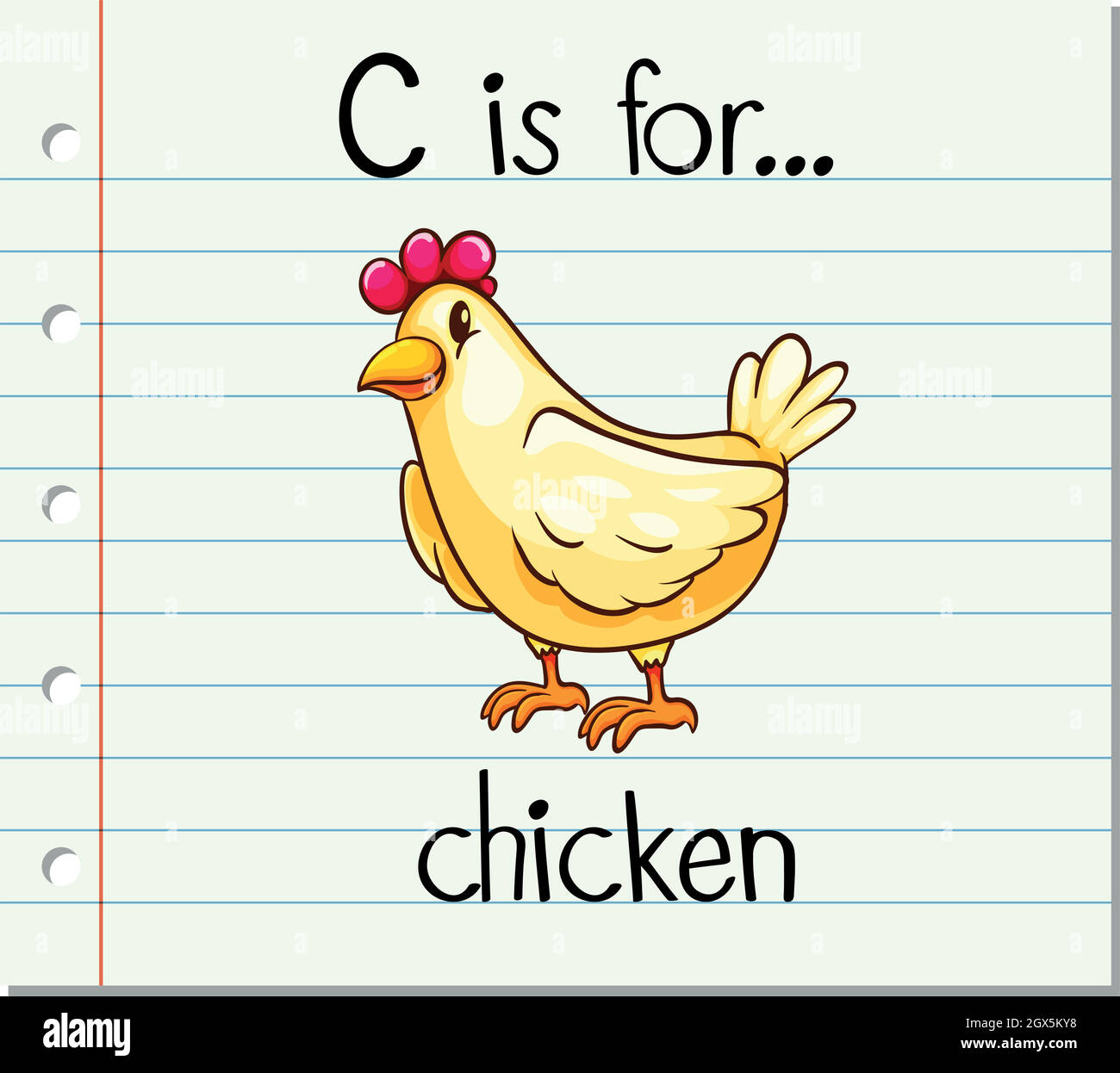 Flashcard letter C is for chicken Stock Vector Image & Art - Alamy