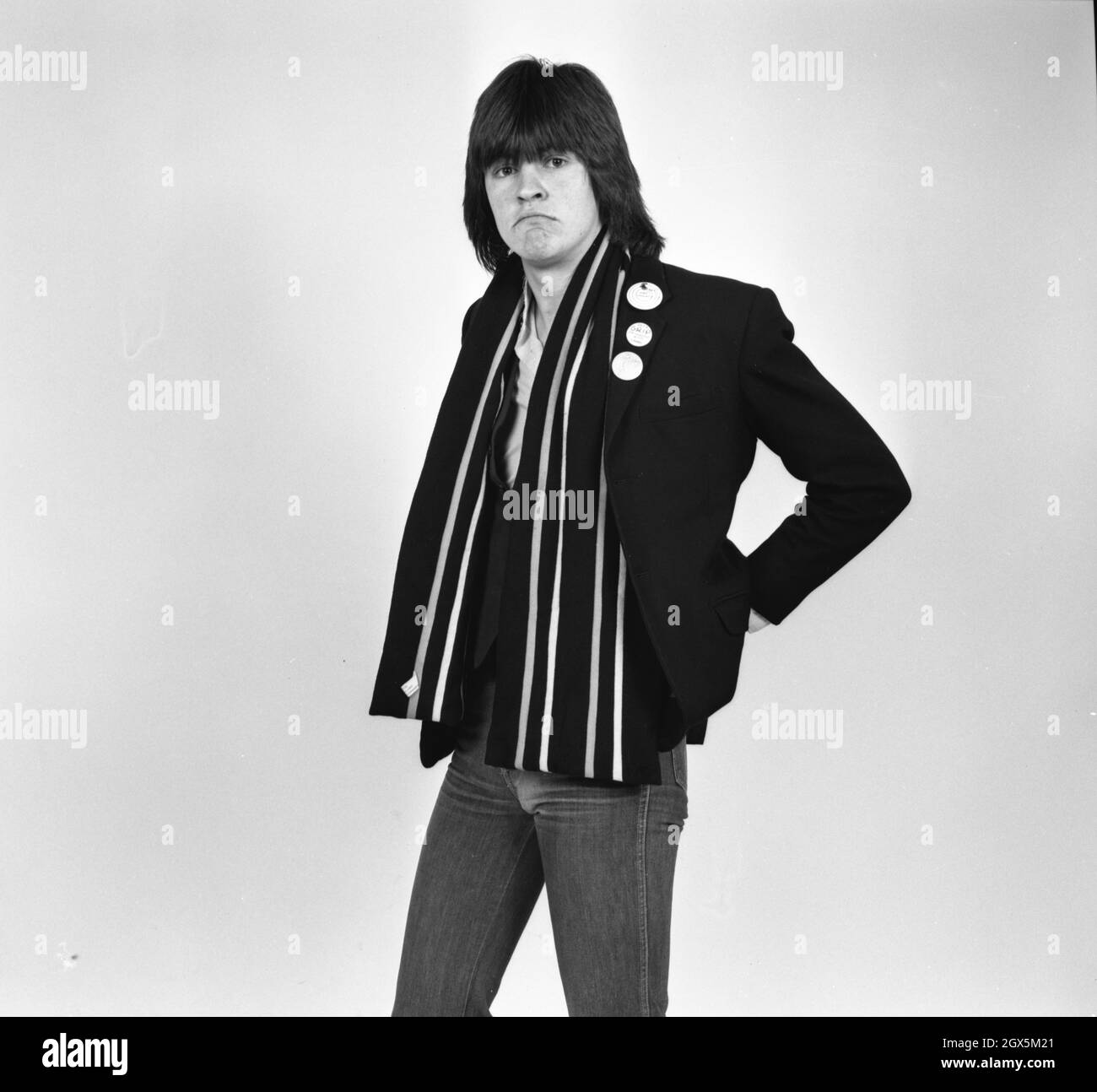 London, UK. LIBRARY. Singer Paul Young in 1977 when he performed with ...