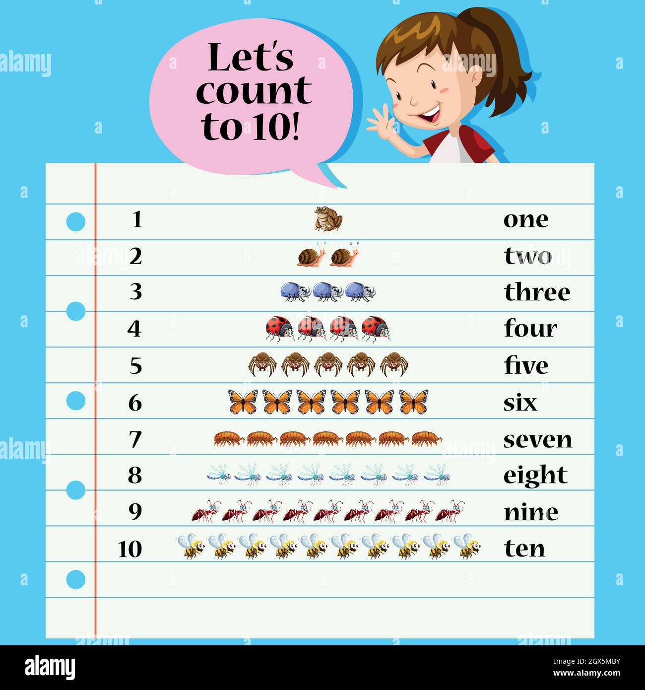 A math counting card Stock Vector Image & Art - Alamy