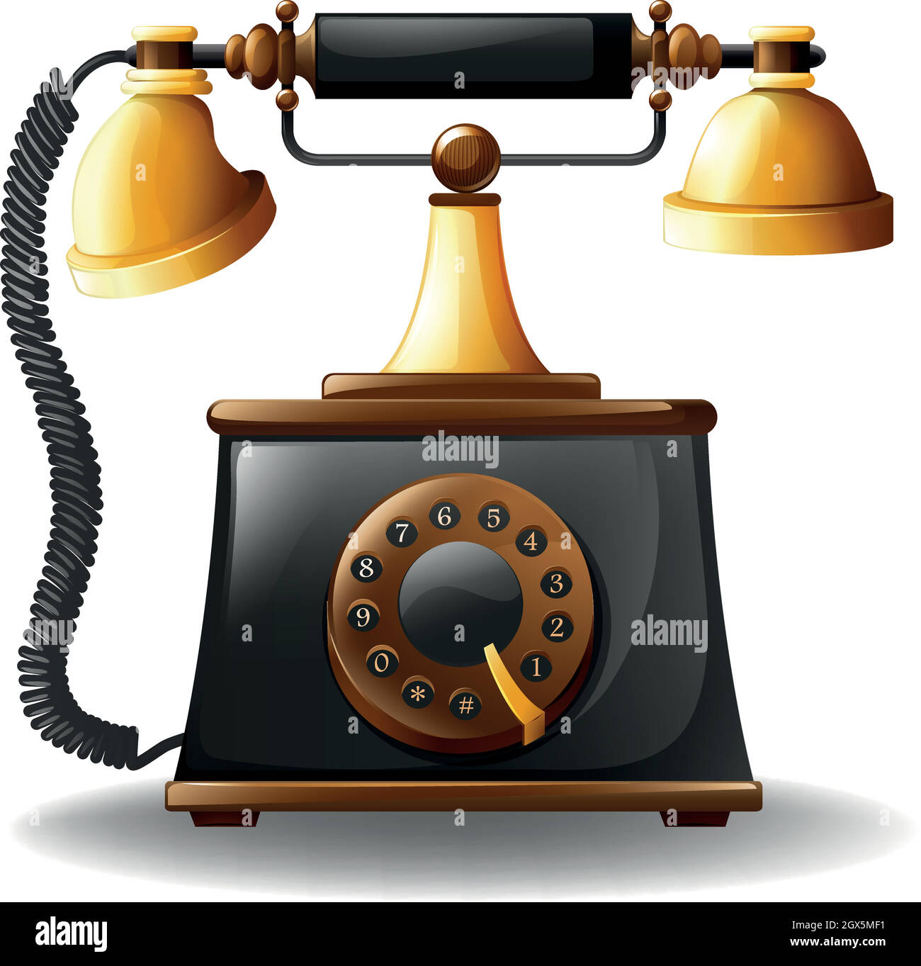 Vintage telephone clipart hi-res stock photography and images - Alamy