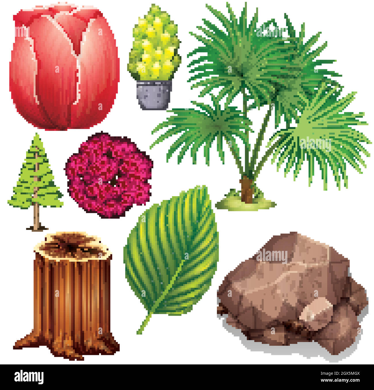 Set of isolated objects theme nature Stock Vector Image & Art - Alamy