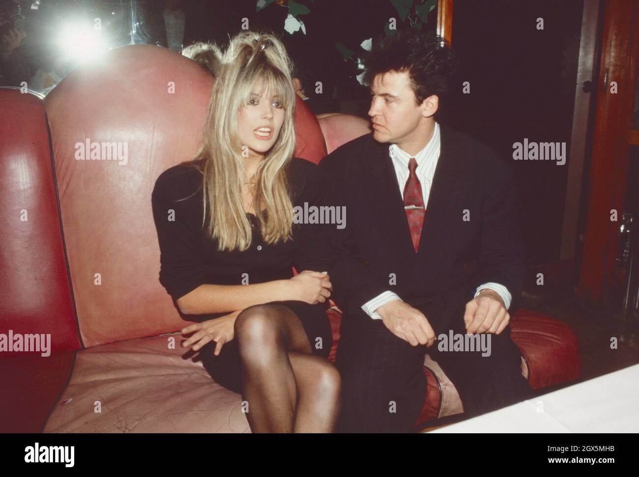 London, UK. LIBRARY. Singer Paul Young and Mandy Smith at a Party in ...