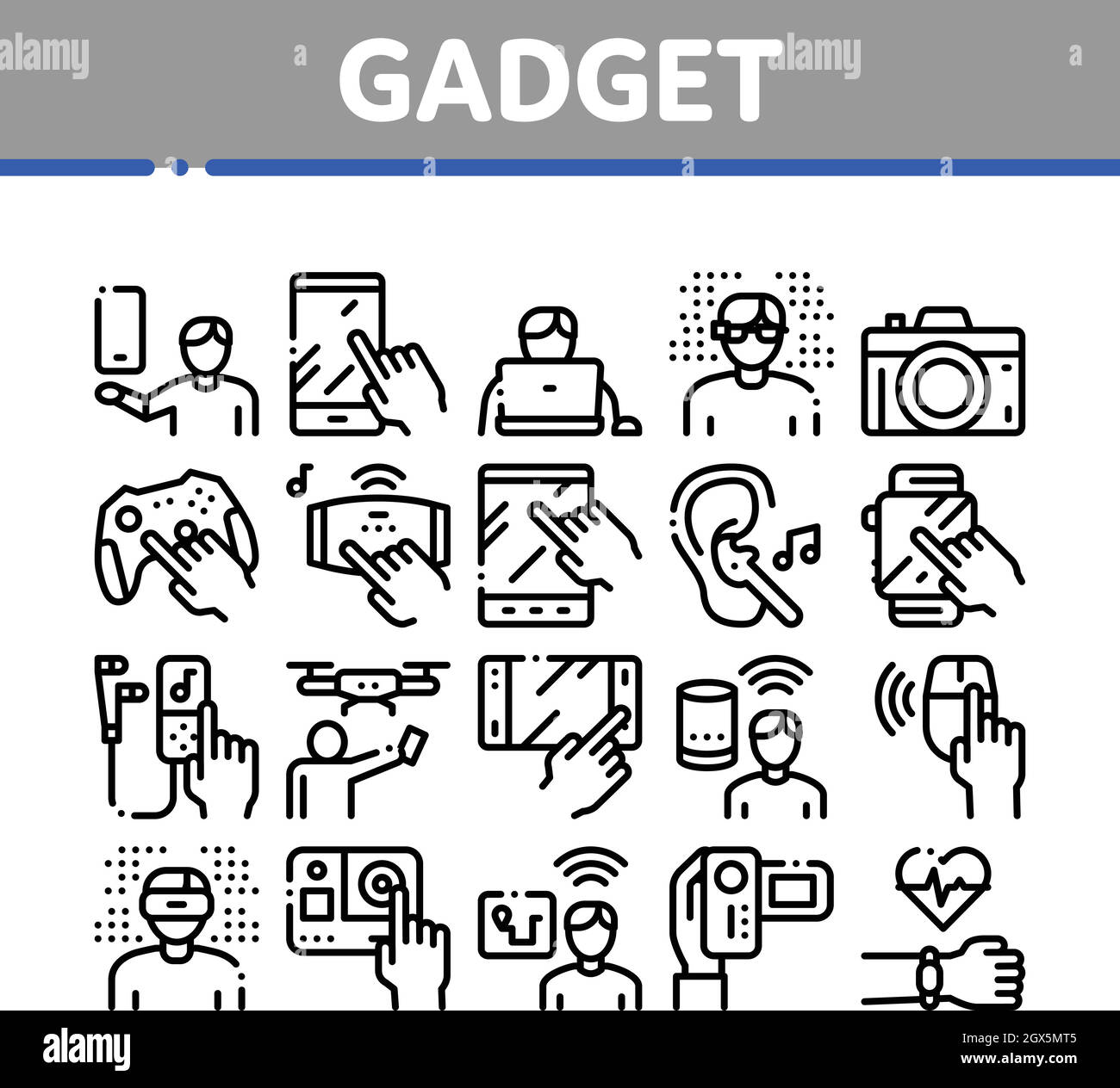 Gadget And Device Collection Icons Set Vector Stock Vector Image & Art ...