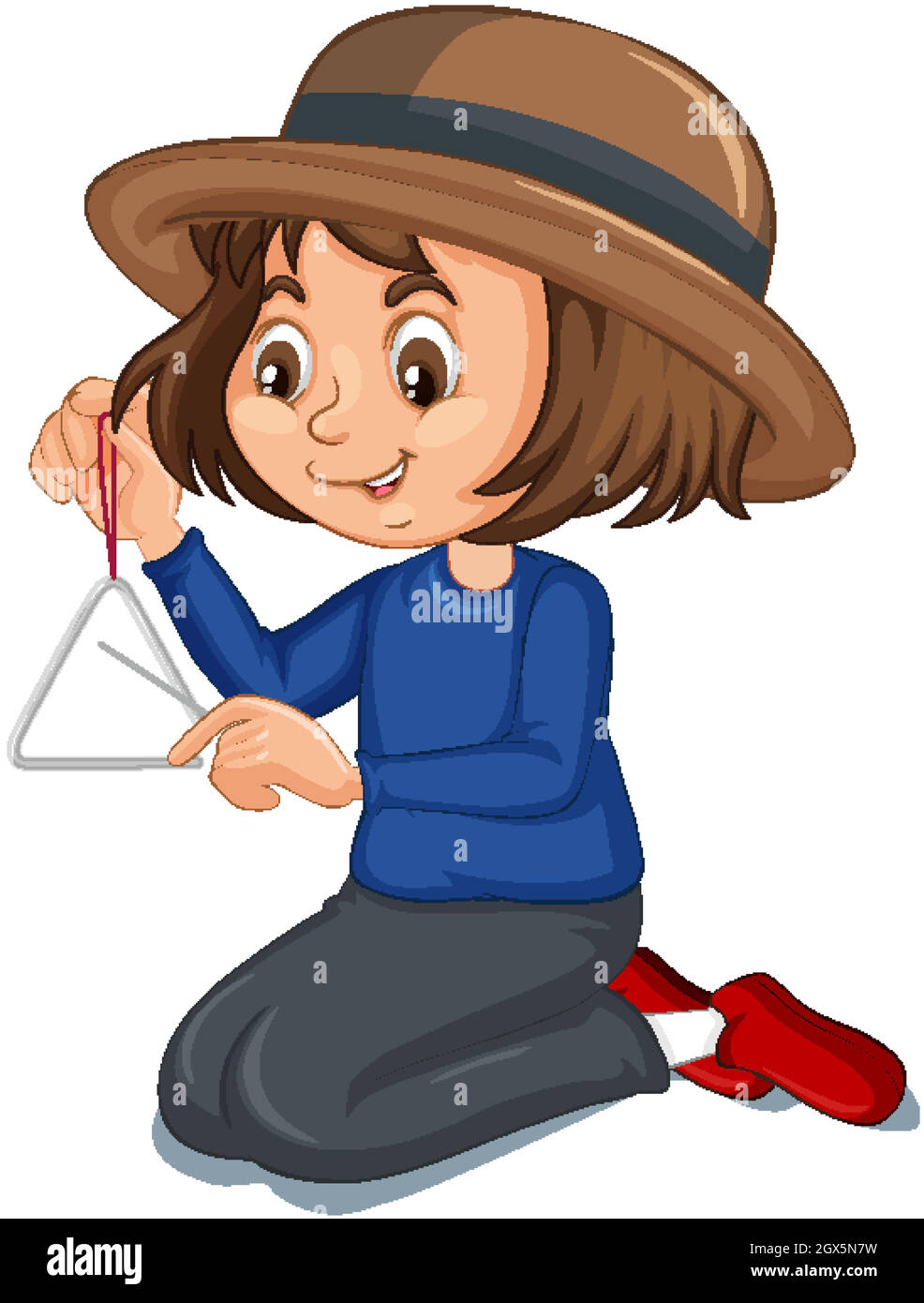 Child drawing triangle Cut Out Stock Images & Pictures - Alamy