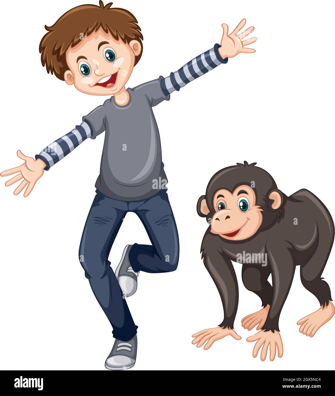 Boy Monkey Clip Art