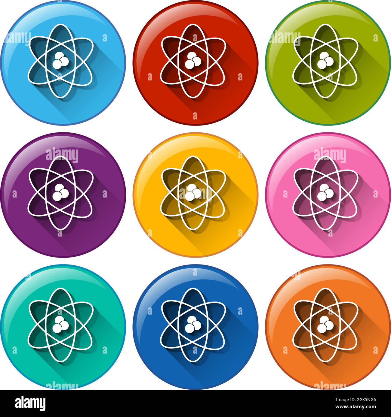 Rounded buttons showing a science experiment Stock Vector Image & Art ...
