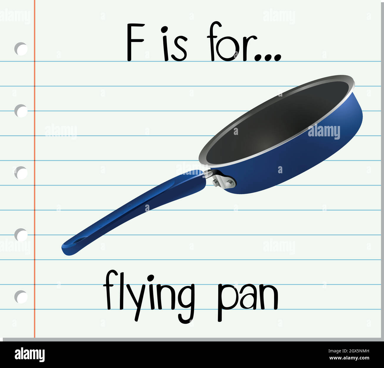 Flashcard letter F is for flying pan Stock Vector Image & Art - Alamy