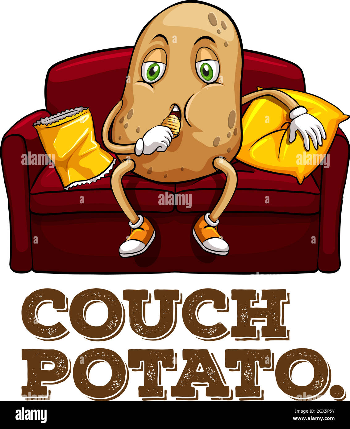 Potato sitting on couch Stock Vector Image & Art - Alamy
