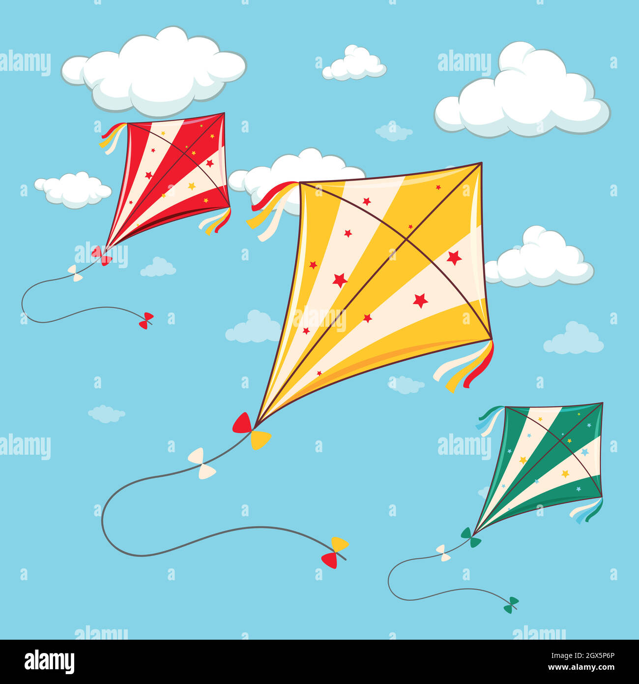 Kites In The Sky Clip Art