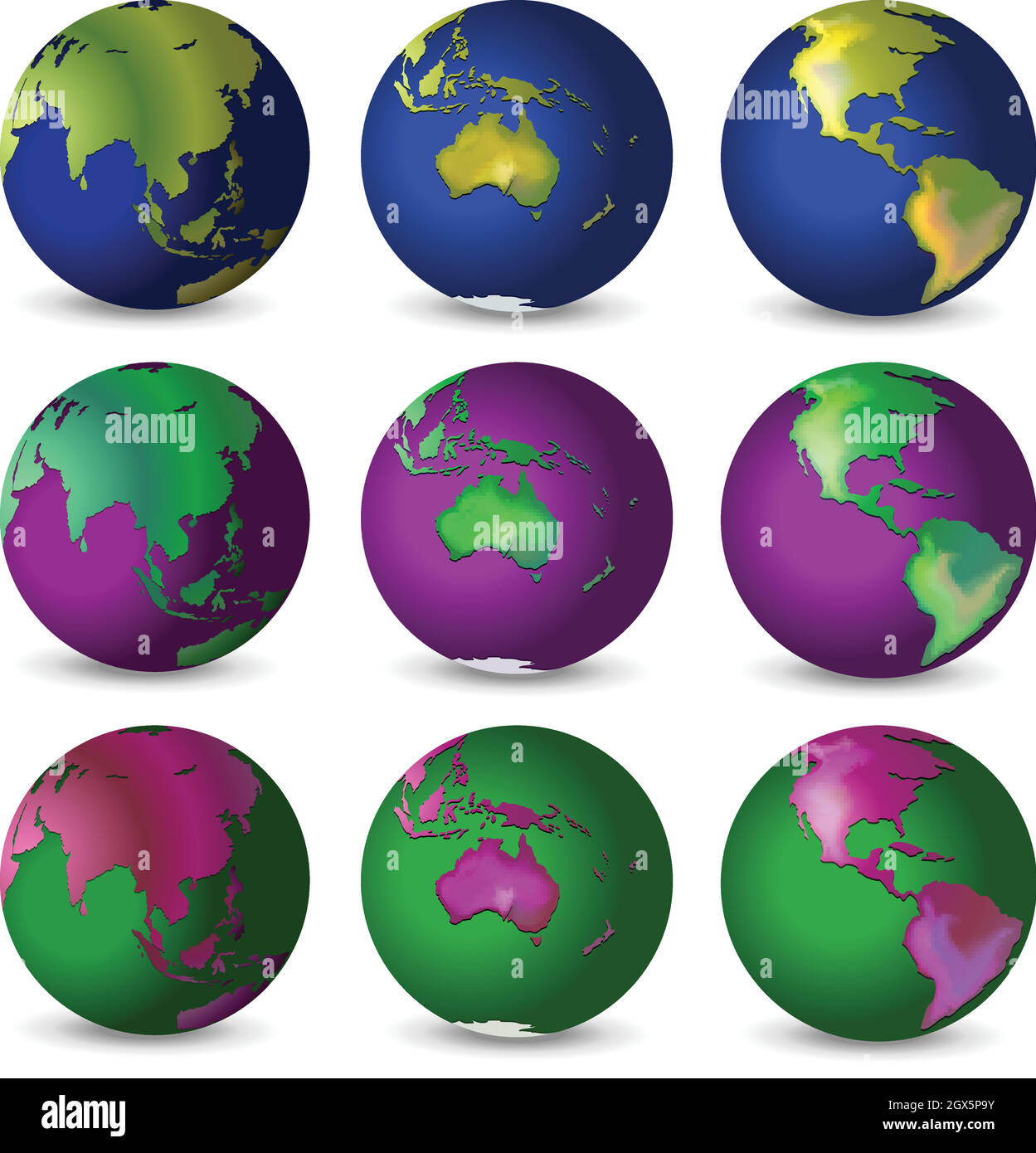 Globe icon in different Stock Vector Images - Alamy