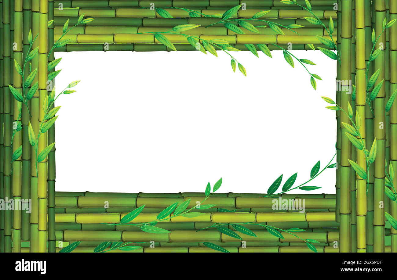 Border design with bamboo sticks Stock Vector Image & Art - Alamy