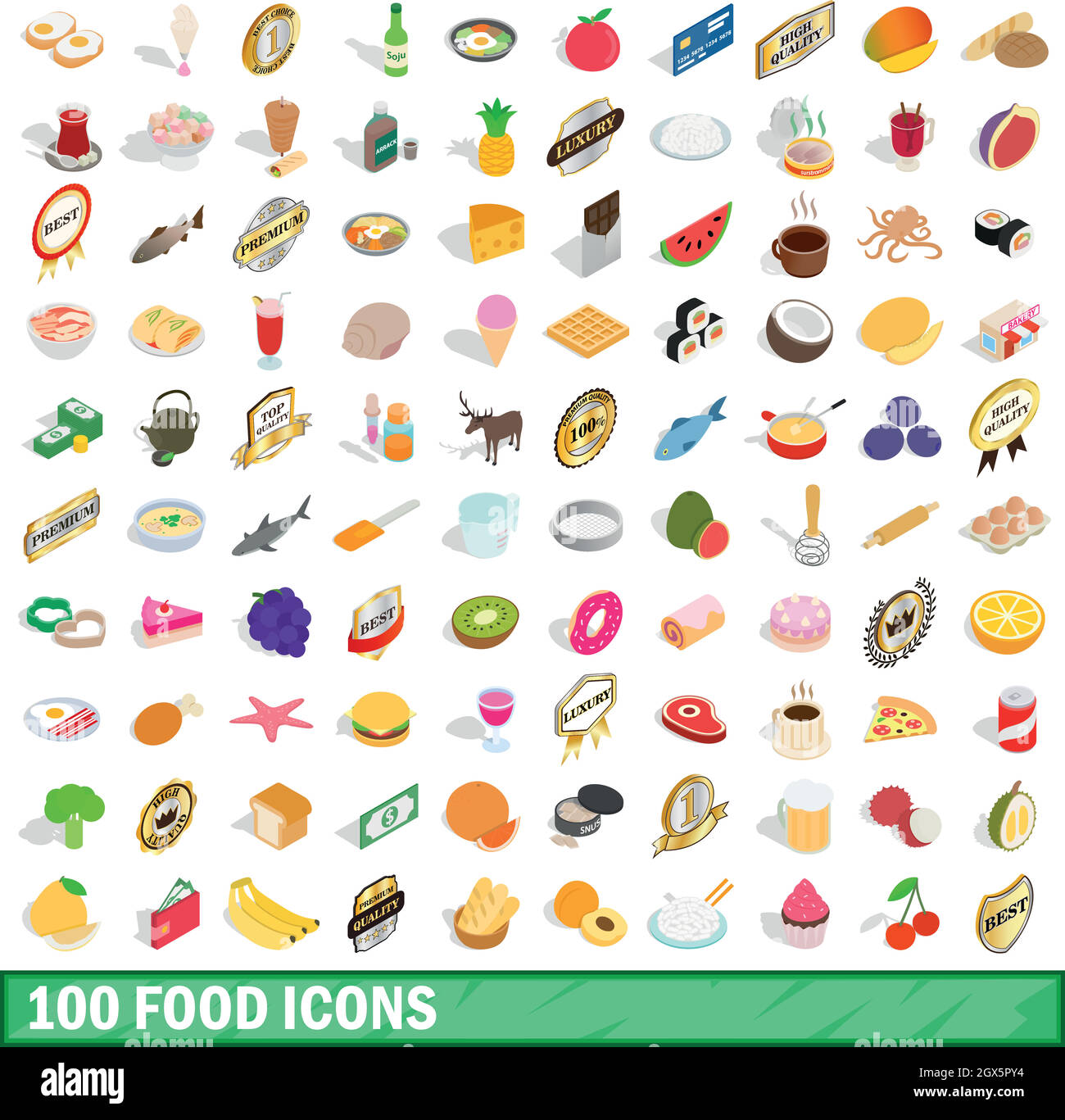 3d food Stock Vector Images - Alamy