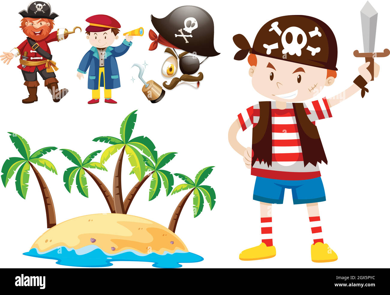 Cartoon Pirate Crew