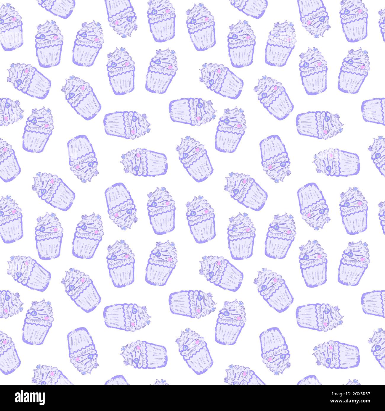 Hand drawn cake illustration Cut Out Stock Images & Pictures - Alamy