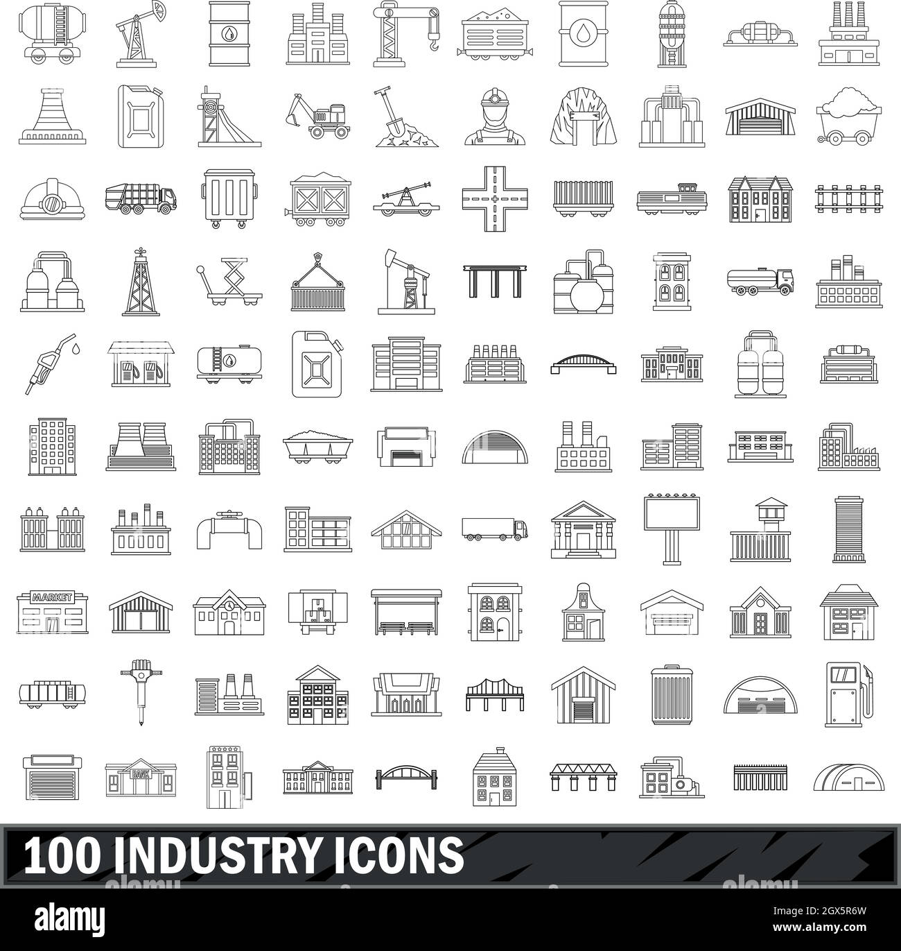 Industry outline icons collection Stock Vector Images - Alamy