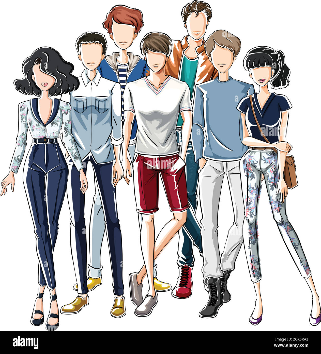 Female modeling Stock Vector Images - Alamy