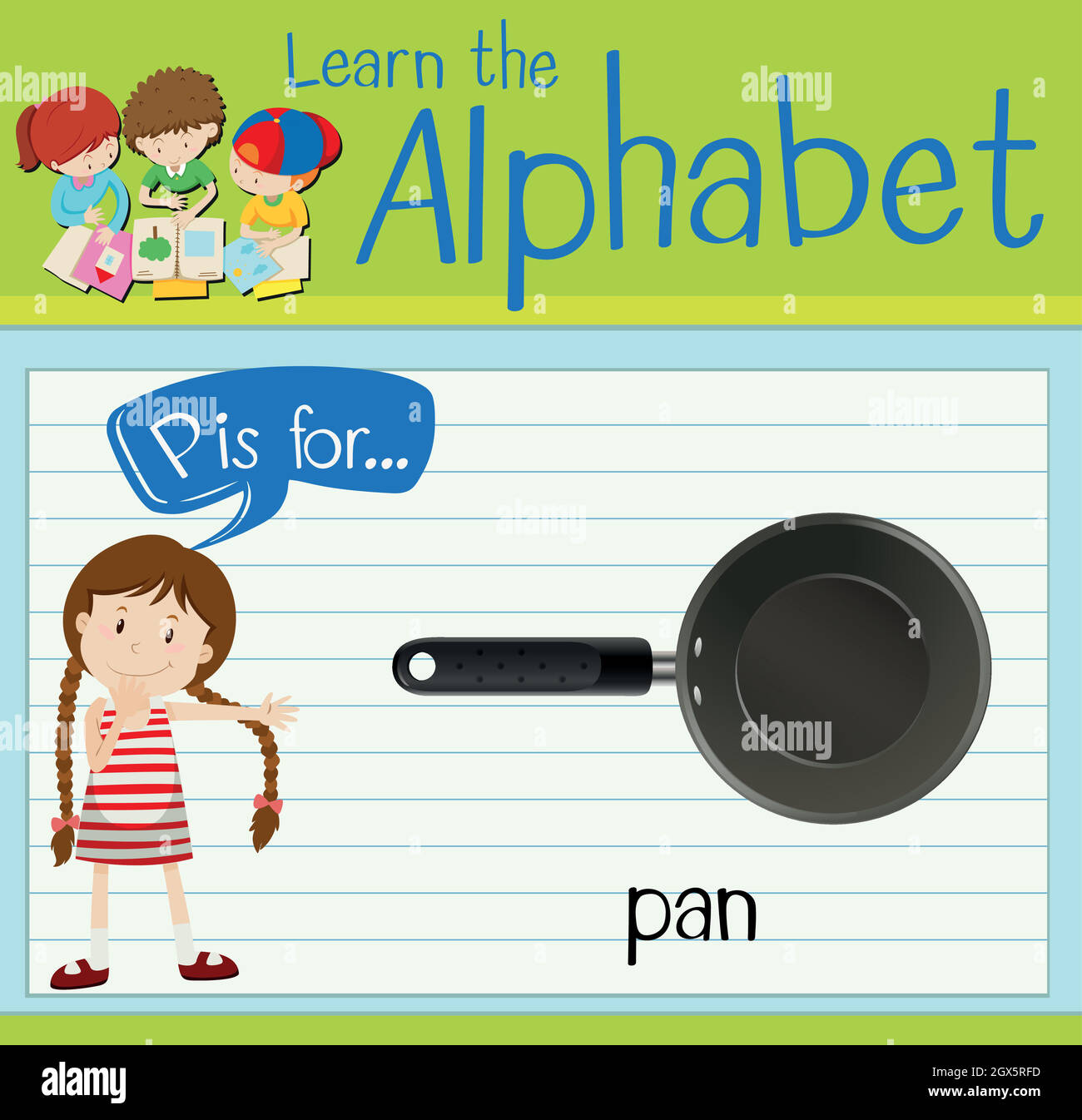 Flashcard letter P is for pan Stock Vector Image & Art - Alamy