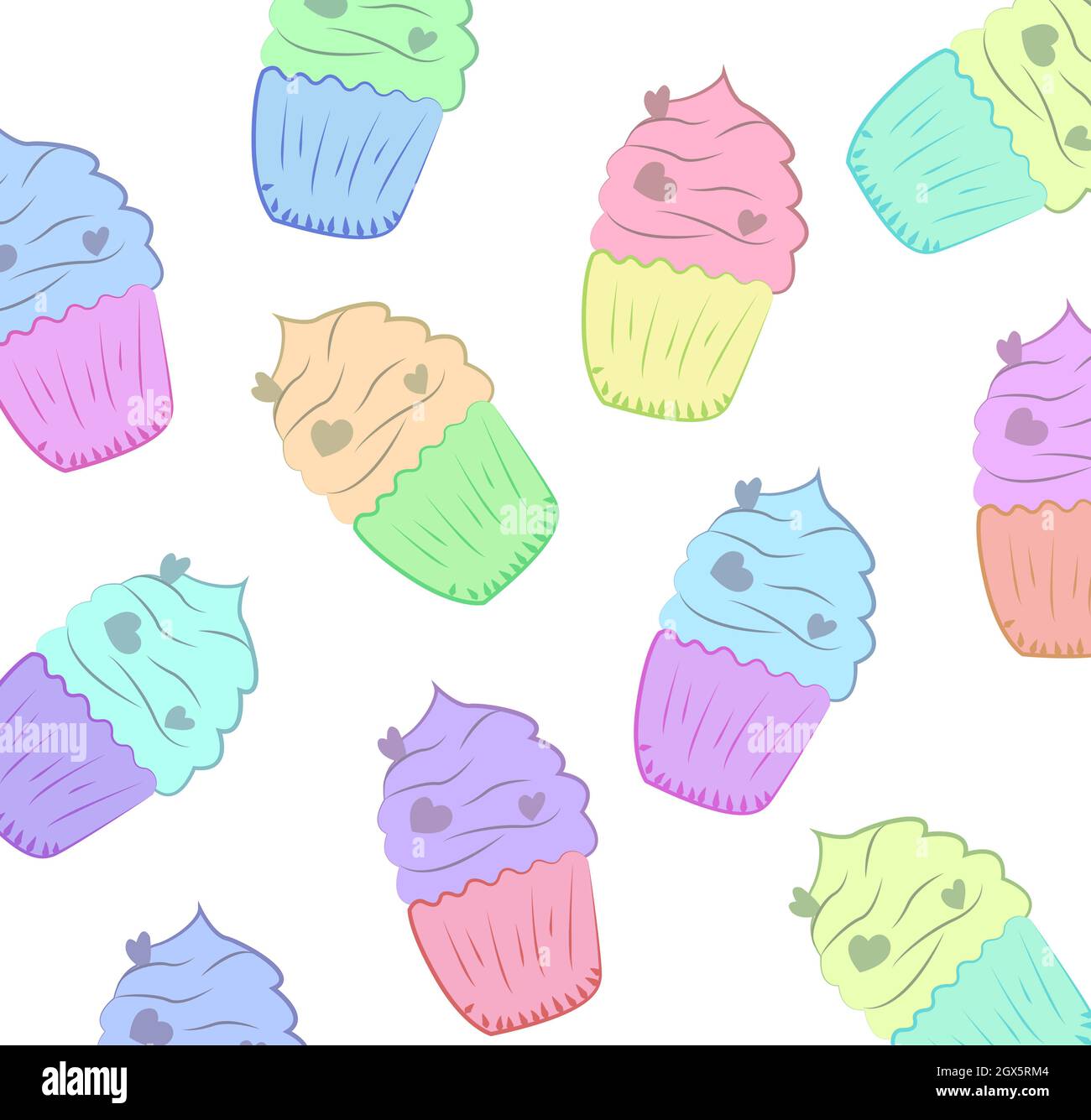Cakes on a white background. illustration for design Stock Photo - Alamy