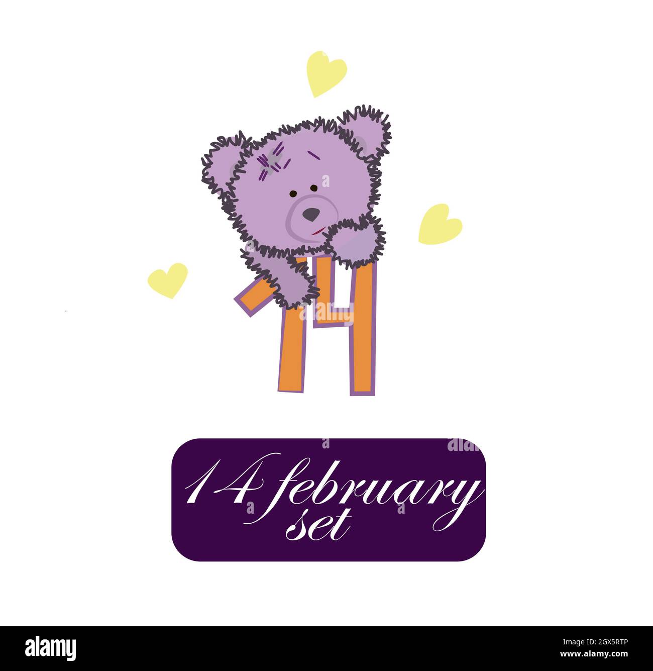 Valentine's Day. The 14th of February. Bear Stock Photo - Alamy