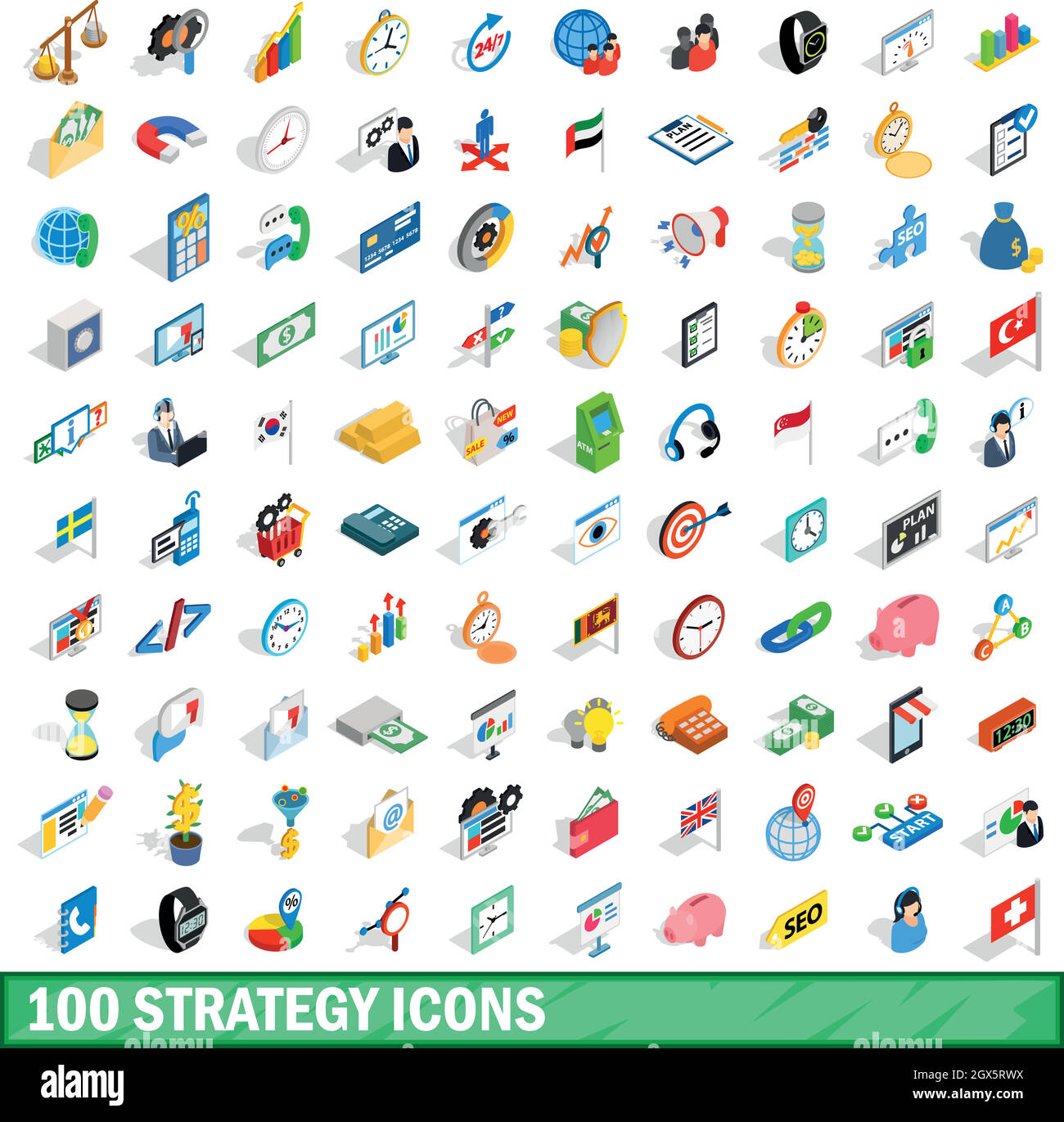 Growth strategy icons Stock Vector Images - Alamy
