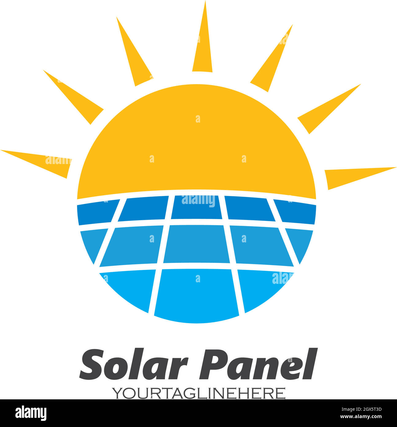 solar panel logo vector icon of natural energy Stock Vector Image & Art ...