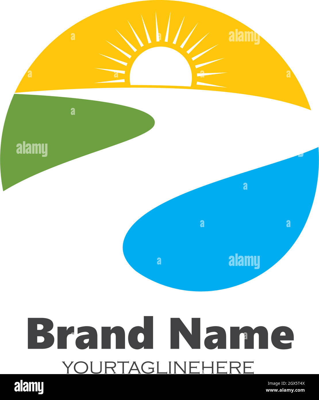 Vector sun icon logo Stock Vector Images - Alamy