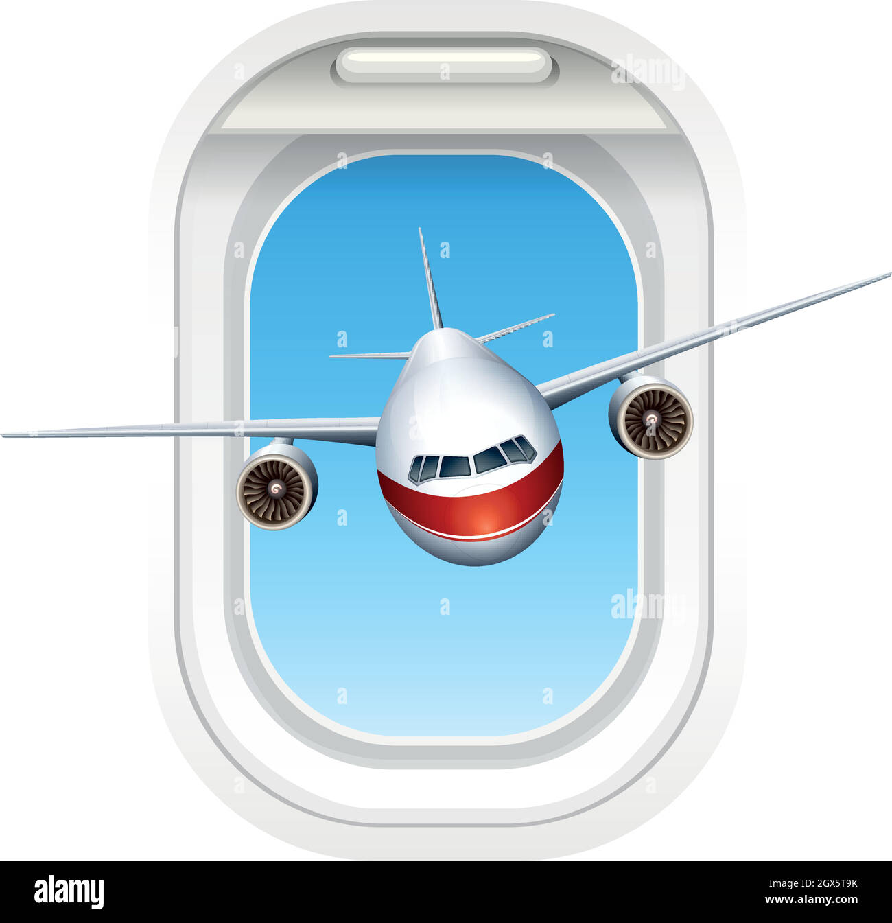 Airplane window view view Stock Vector Images - Alamy