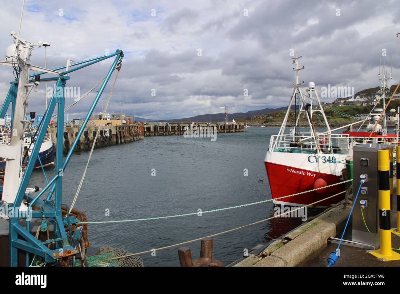 boats in fishing harbour at Mallaig, Scotland Stock Photo - Alamy