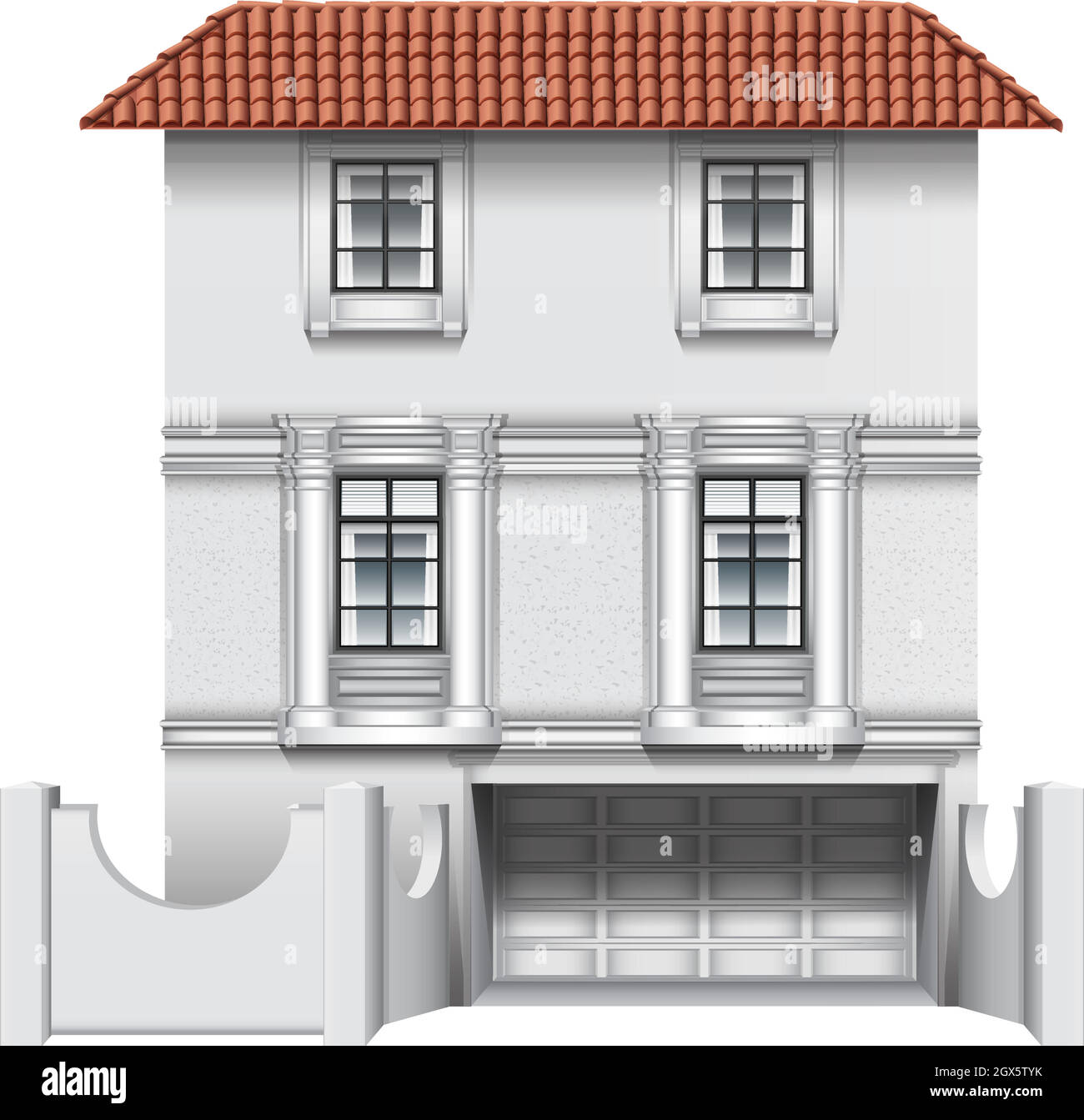 Roof house wall windows Stock Vector Images - Alamy