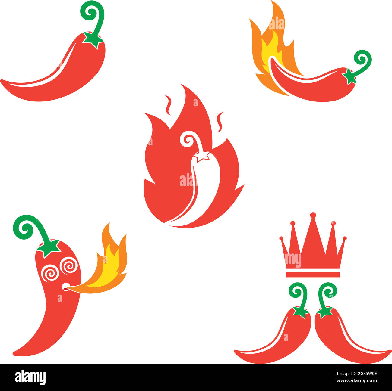 Chili logo icon vector illustration design Stock Vector Image & Art - Alamy