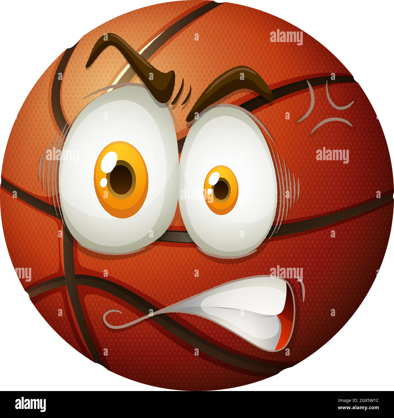 Basketball with angry face Stock Vector Image & Art - Alamy