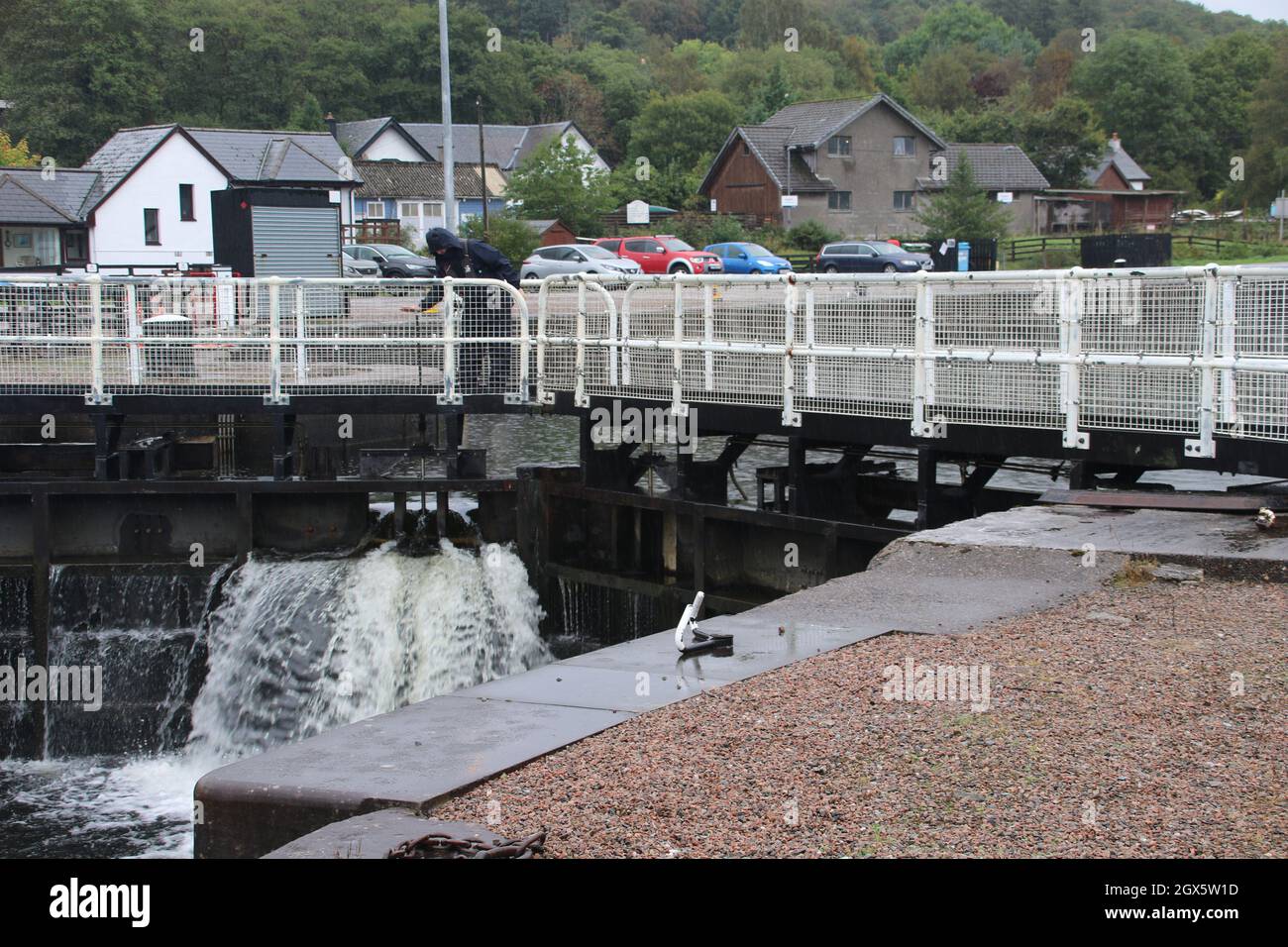 opening lock sluices on the Caledonian Canal Stock Photo - Alamy