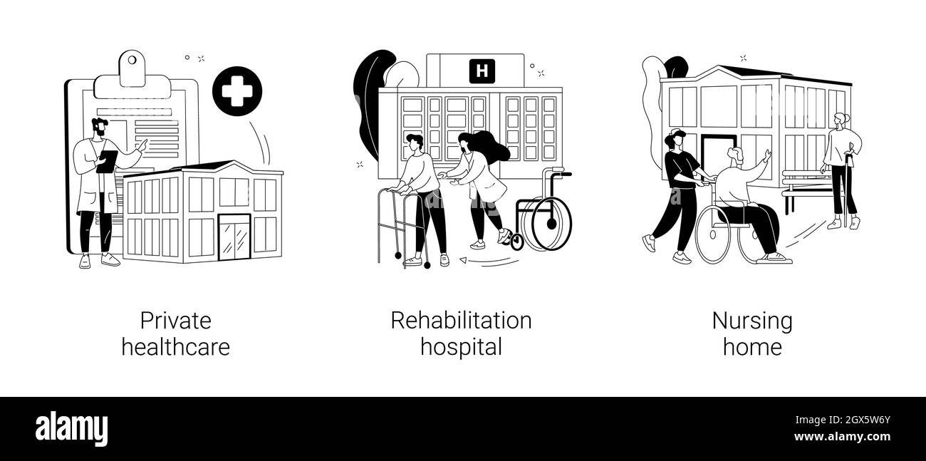 Medical facility abstract concept vector illustrations Stock Vector ...