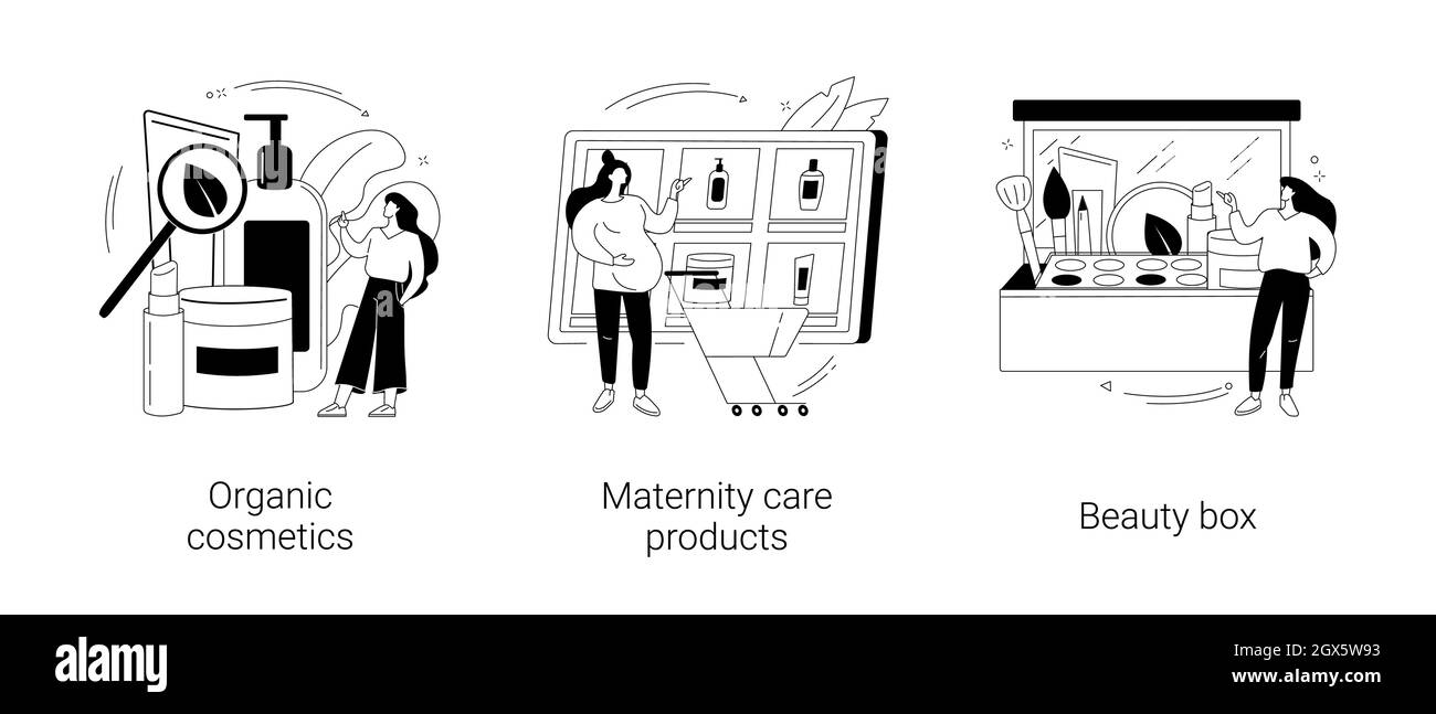 Natural cosmetics abstract concept vector illustrations Stock Vector ...