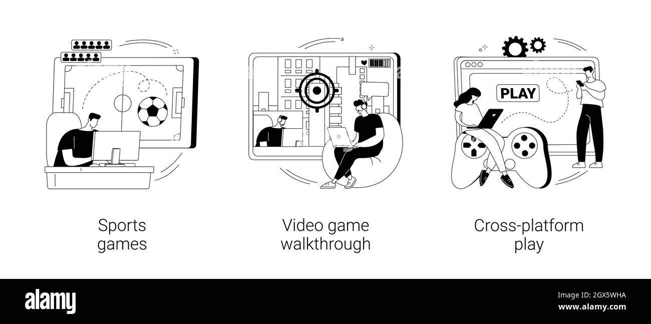 Digital gaming abstract concept vector illustrations Stock Vector Image ...