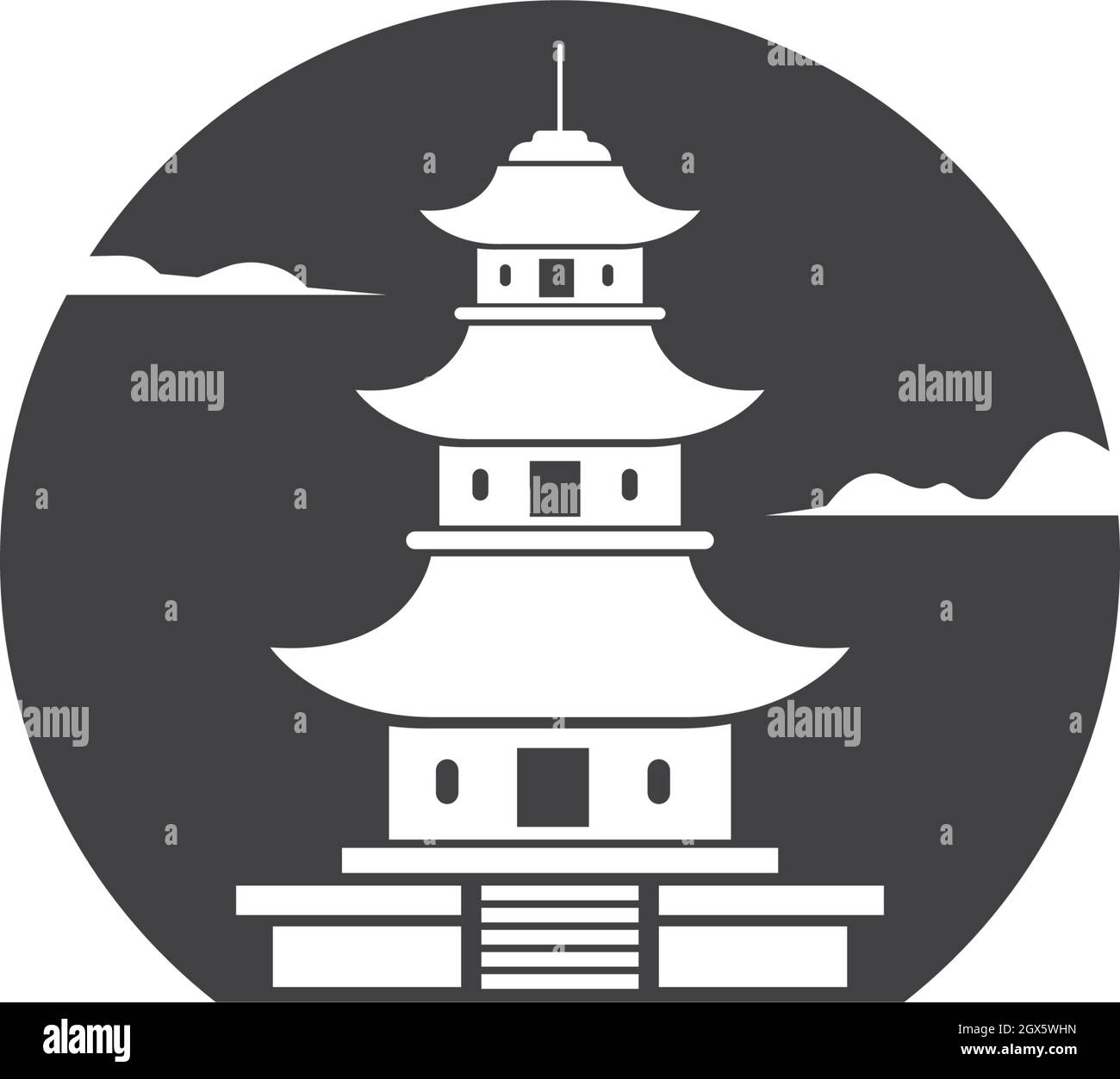 pagoda icon vector illustration Stock Vector Image & Art - Alamy