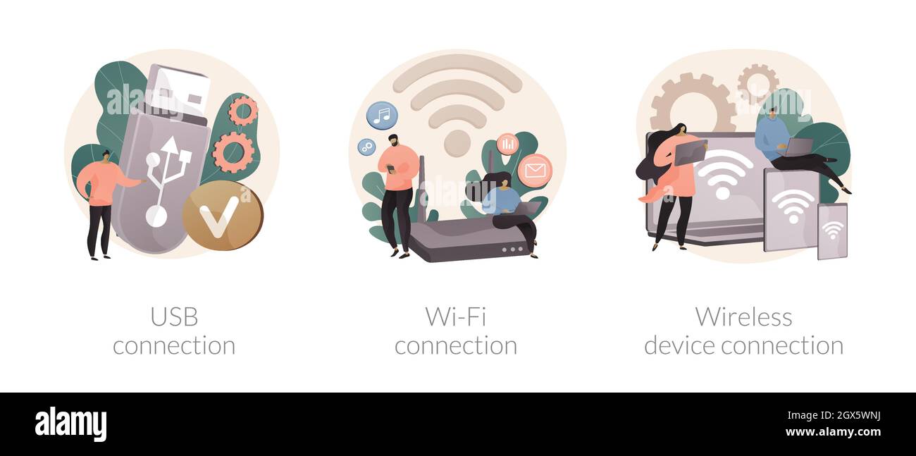 Data transfer abstract concept vector illustrations Stock Vector Image ...