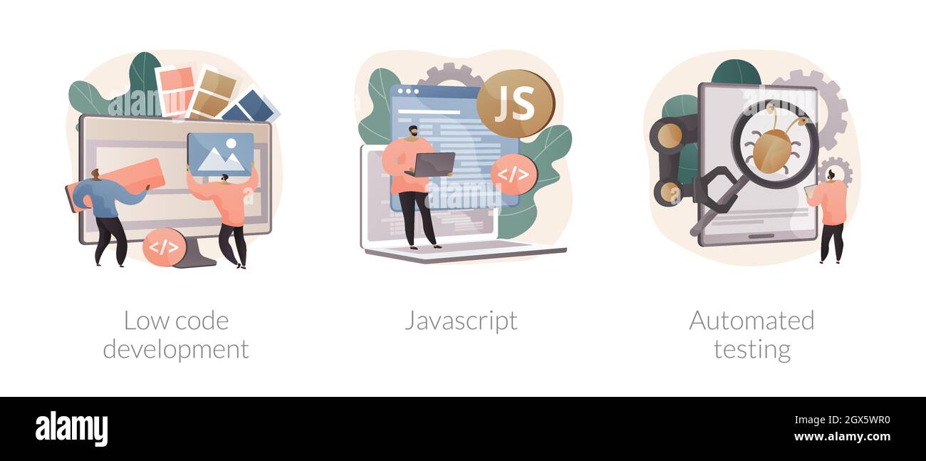 Web programming abstract concept vector illustrations Stock Vector ...