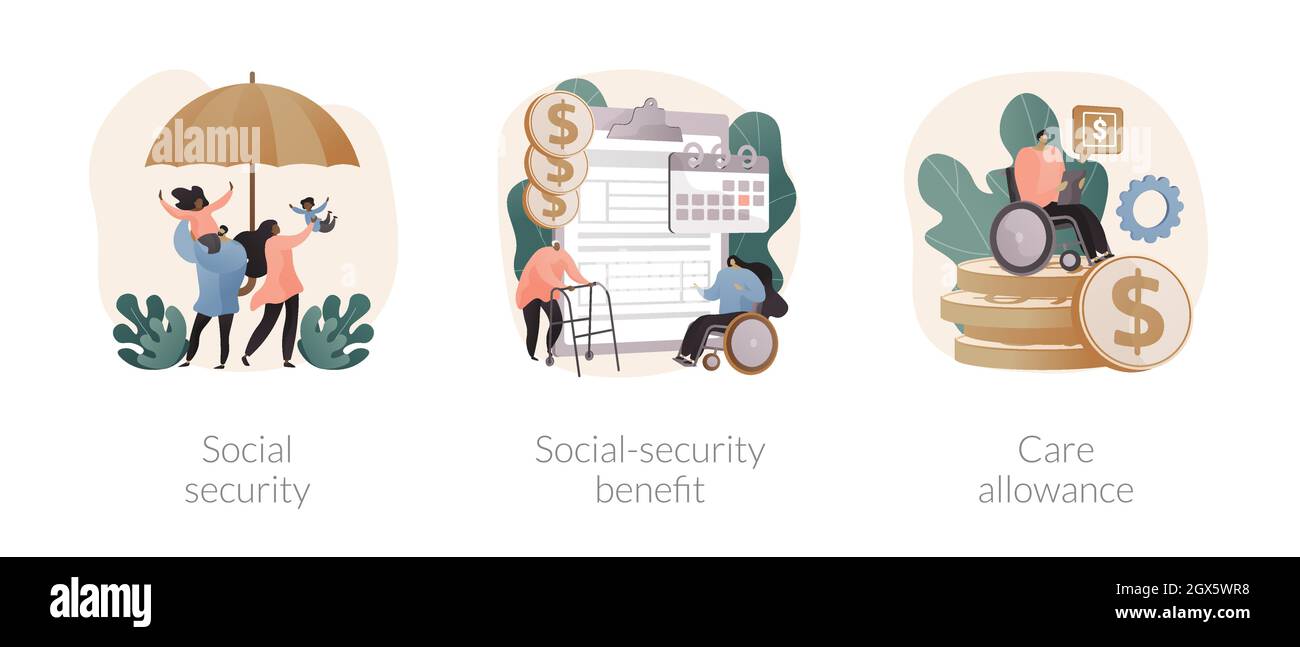 State allowance abstract concept vector illustrations Stock Vector ...