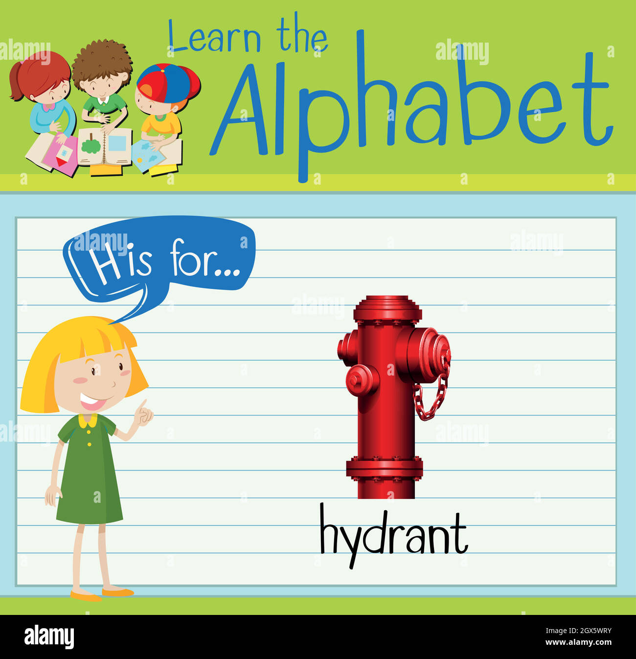 Flashcard letter H is for hydrant Stock Vector Image & Art - Alamy