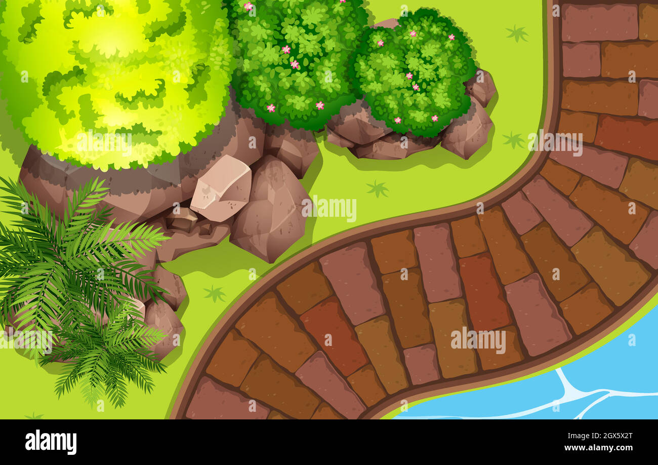 Path along a river Stock Vector Image & Art - Alamy