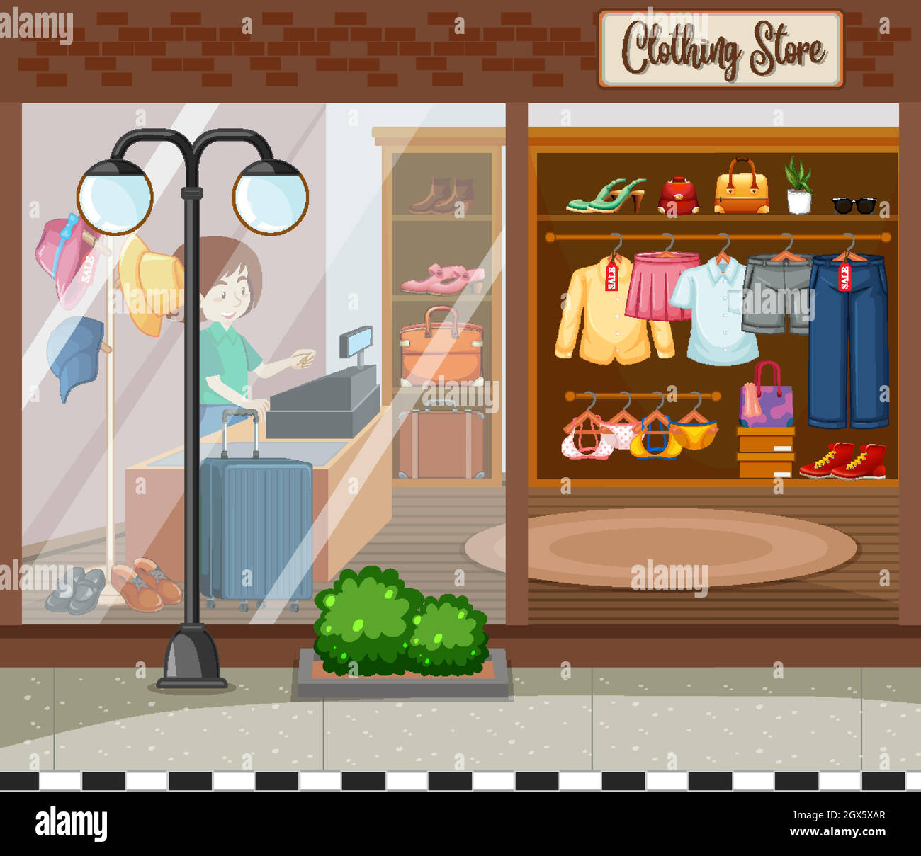 Fashion clothes store background Stock Vector Image & Art - Alamy